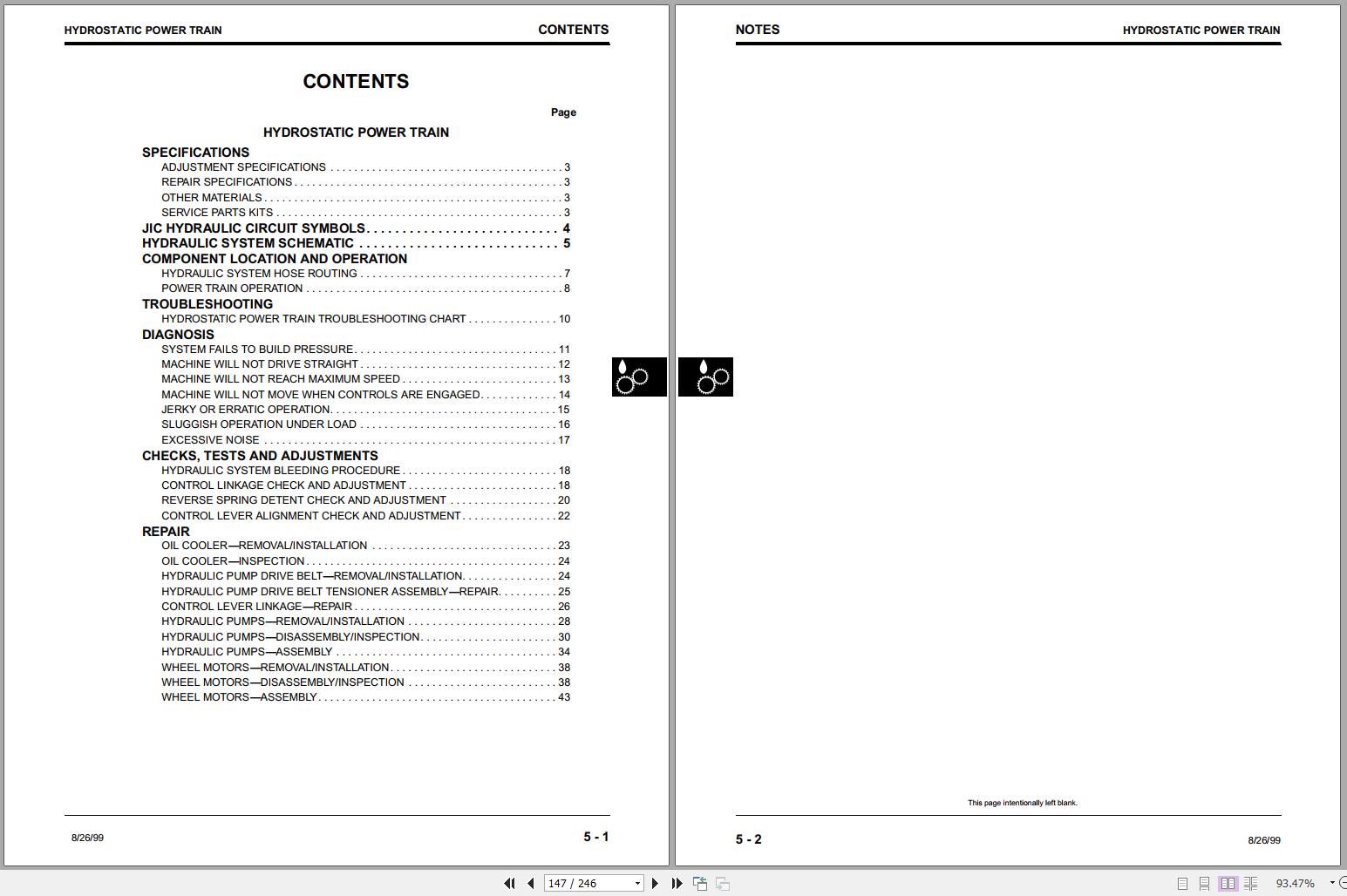 John Deere Mid-Mount Z-Trak M635 655 665 Technical Manual TM1778 01.2004