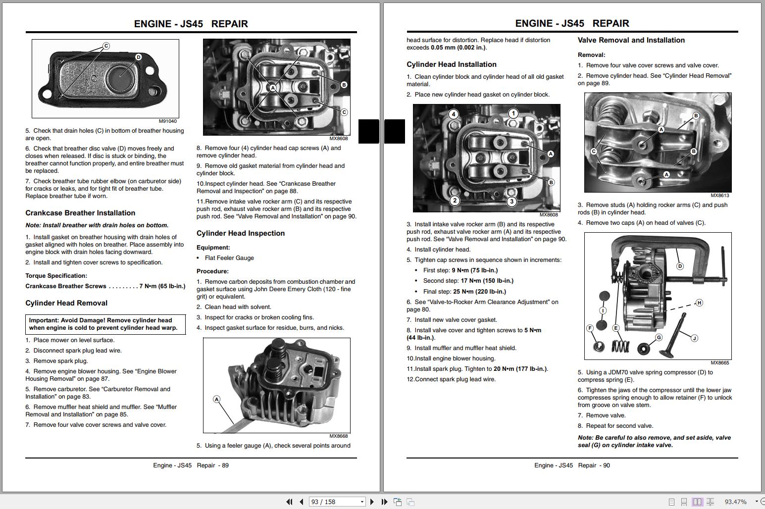 John Deere Walk-Behind Rotary Mowers MowMentum JS25 JS35 JS45 Technical ...