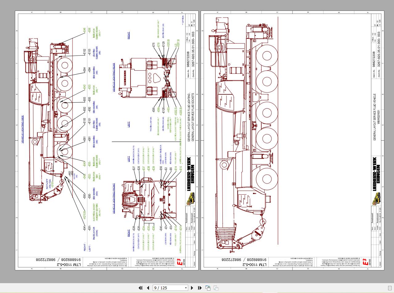 Liebherr Mobile Crane LTM 1100-5.2 100 Ton Operator Manual, Diagnostics ...