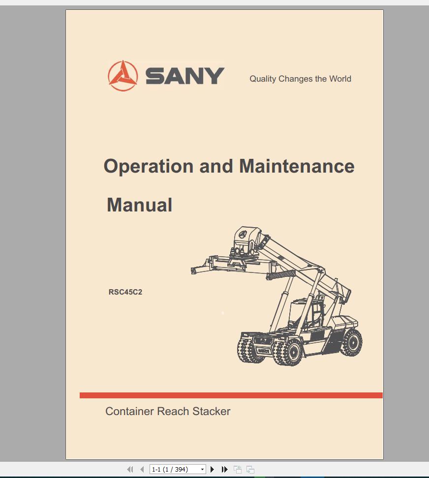 Sany Machine Full Collection Manual DVD PDF Collection