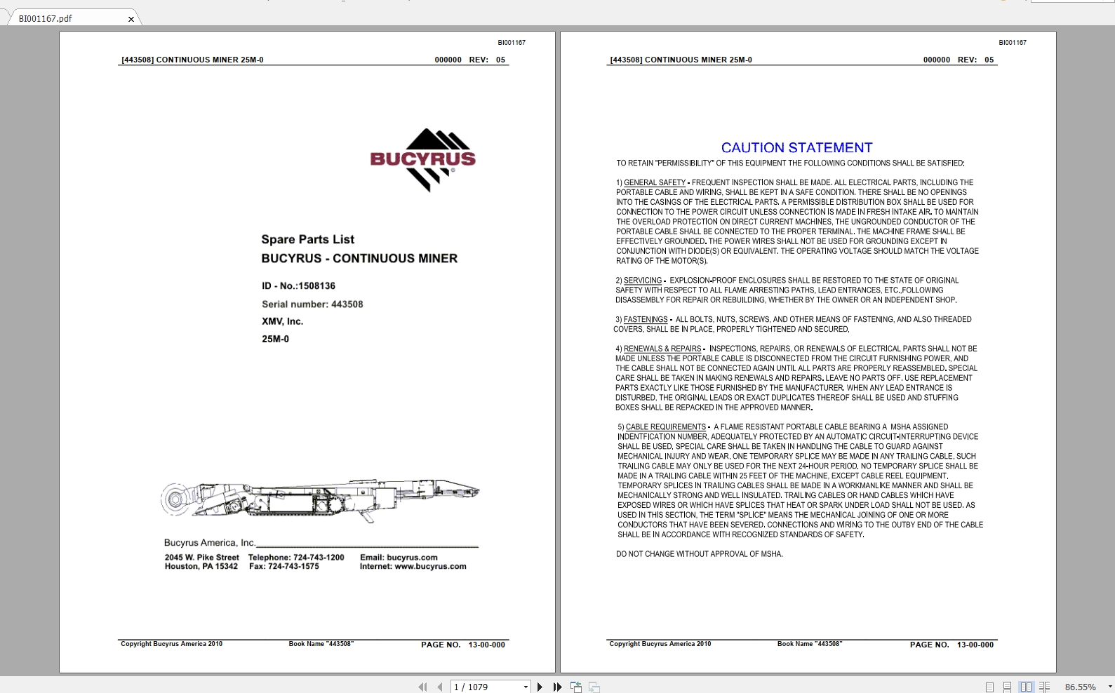 CAT Continuous Miner 13.5GB 2022 Full Collection Spare Parts Manuals ...