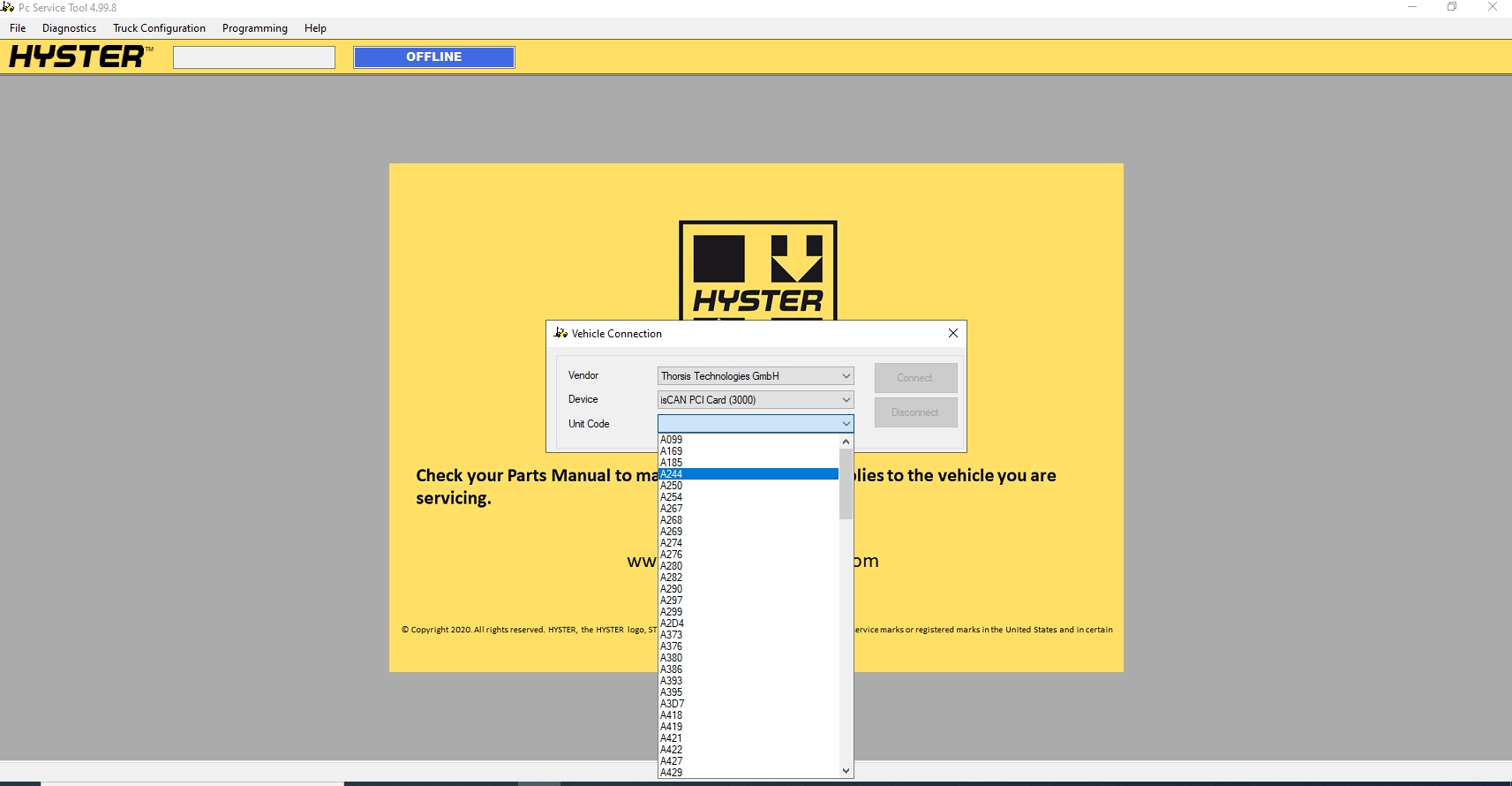 Hyster Yale PC Service Tool v4.99.8 04.2022 Diagnostic Software DVD How To Install Setting Guide