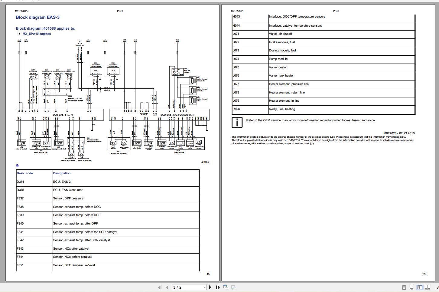 PACCAR MX13 EPA2010 Service Manual Diagrams Fault Code Troubleshooting