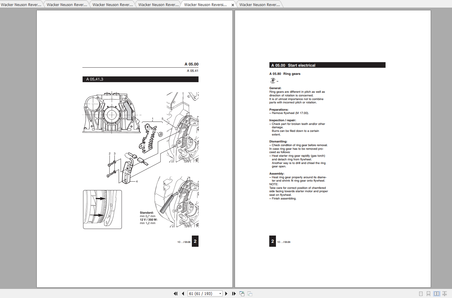Wacker Neuson Reversible Vibratory Plates DPU 6555 H Operator, Repair ...