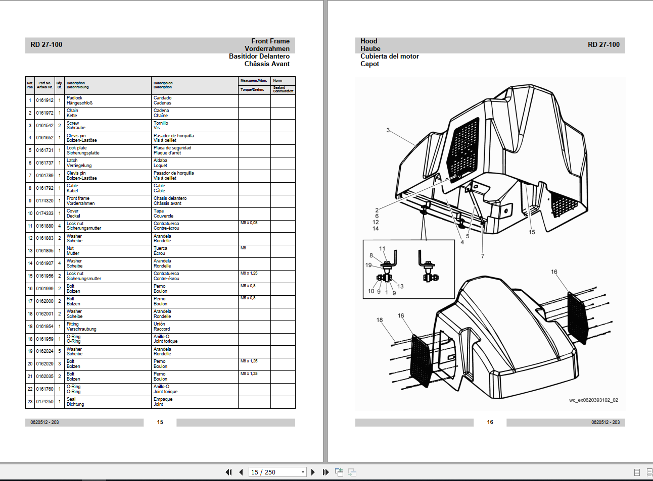 Wacker Neuson Tandem Roller RD27 Operator's Manual, Service Manual ...
