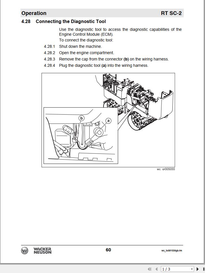 Wacker Neuson Trench Roller SC2 Roll Over Reset