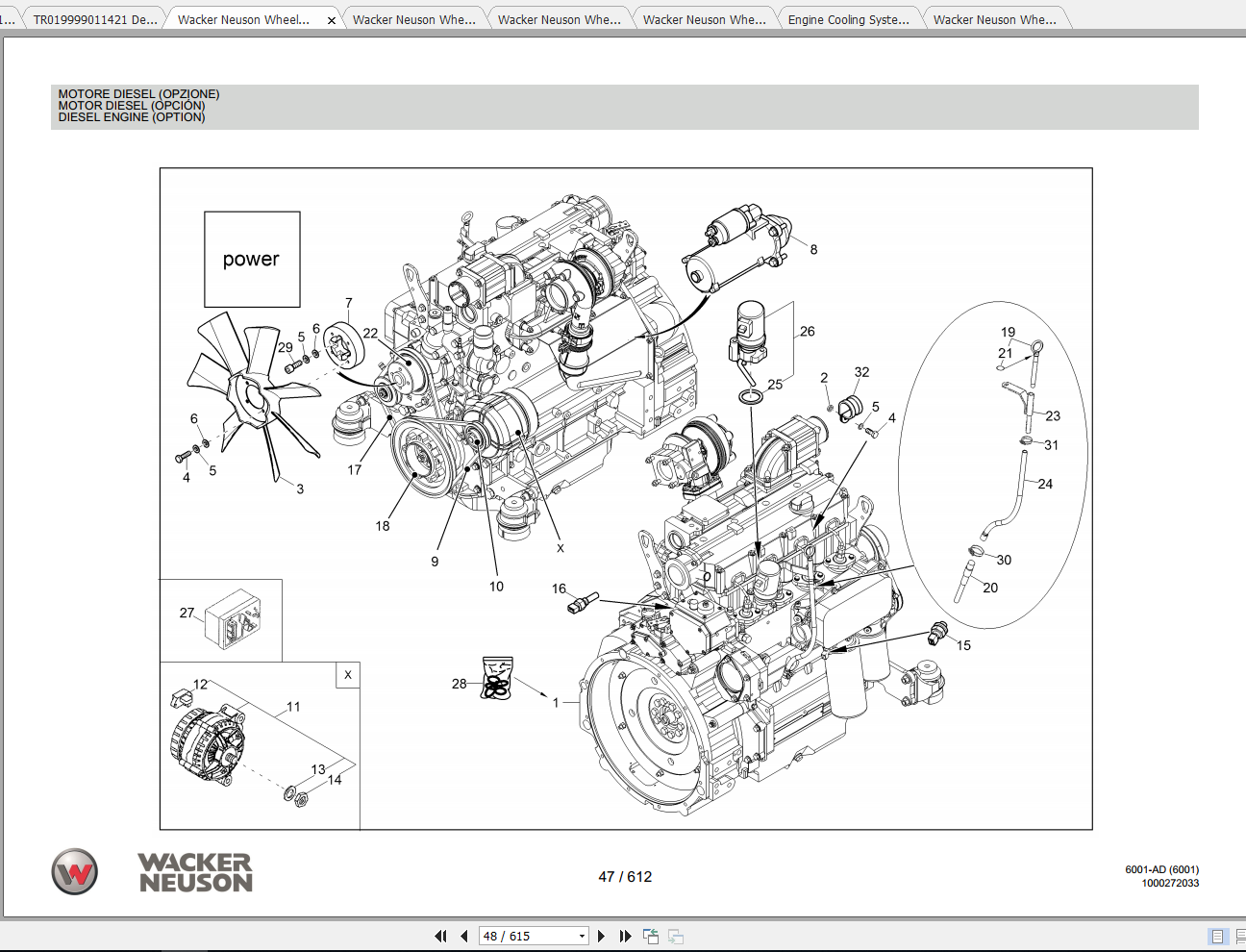 Wacker Neuson Wheel Dumper 6001 Operator, Service Manual & Spare Parts ...
