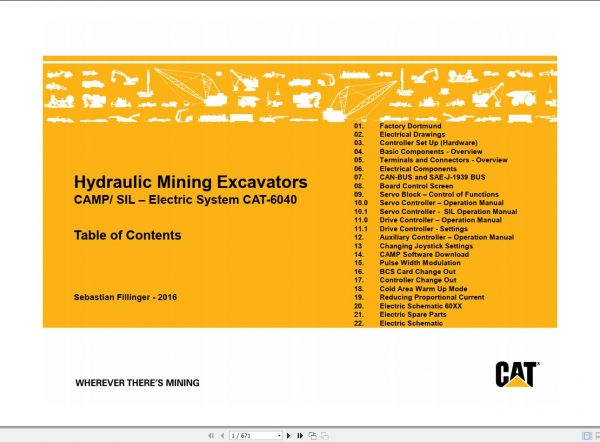 CAT 6040 Hydraulic Mining Excavators CAMPSIL Electric System