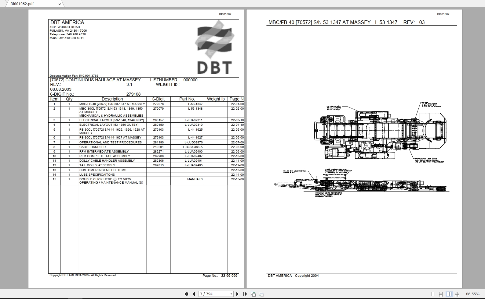 CAT Continuous Haulage Full Models Spare Parts List PDF DVD - Auto ...