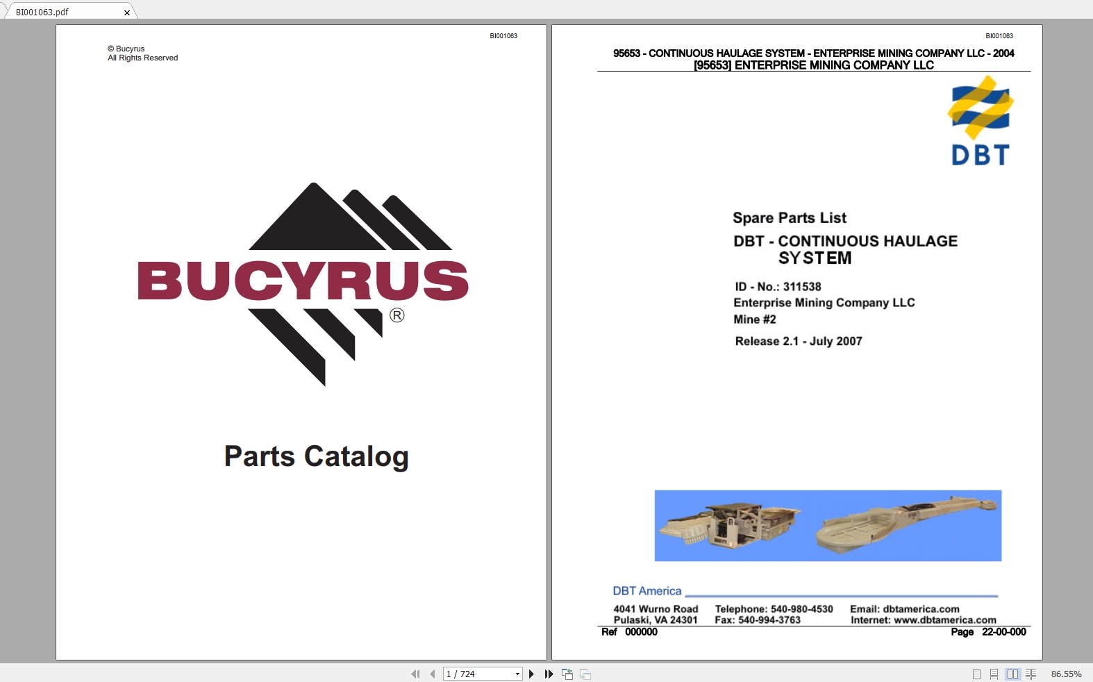 CAT Continuous Haulage Full Models Spare Parts List PDF DVD - Auto ...