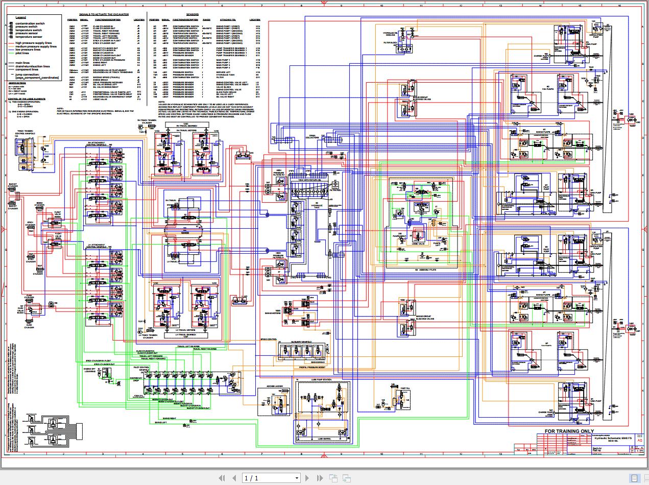 CAT Mining Shovel 6040 Hydraulic Schematic FS MDG SIL