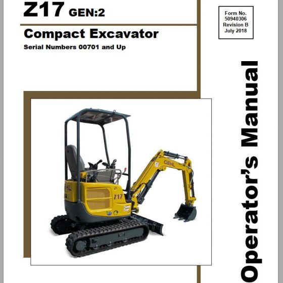 Mustang Compact Excavator ME2503, ME3003, ME3503, ME3703 Operators ...