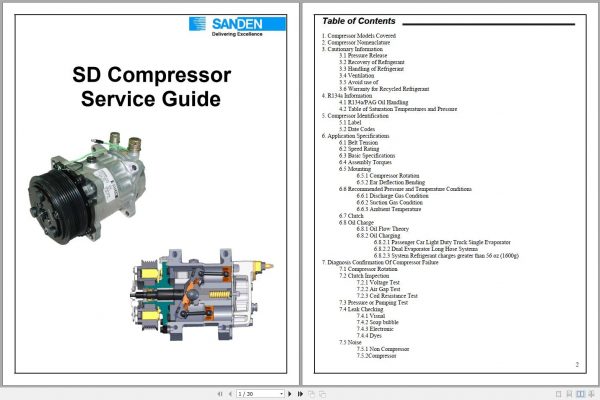 Sanden Air Conditioning SD Compressor Service Guide 50940007
