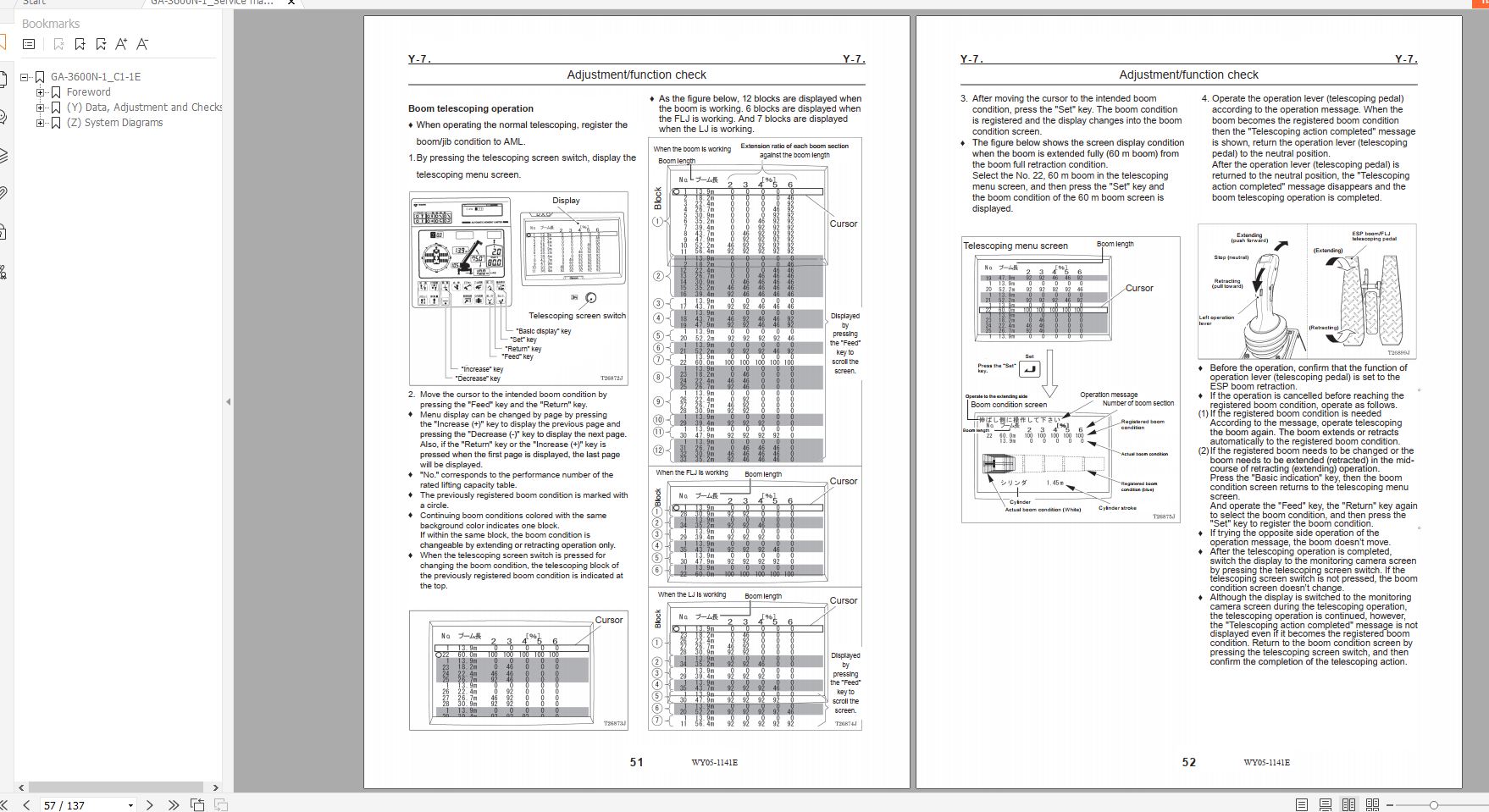 Tadano All Terrain Crane GA-3600N-1 GA3600N-1 GE5001 Service Manual Circuit Diagram