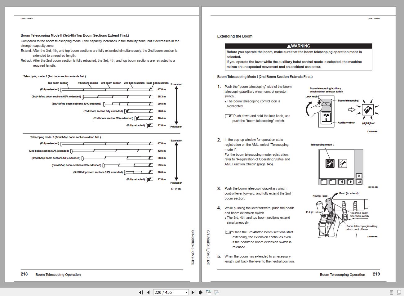 Tadano Rough Terrain Crane GR-800EX-3 549096 Operation Manual 2015 EN
