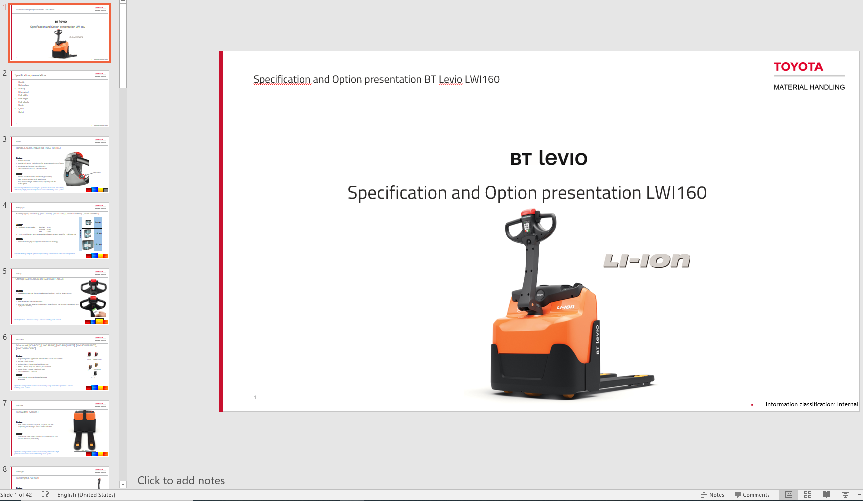 Toyota BT Levio LWI160 Repair Manual 7660234-040