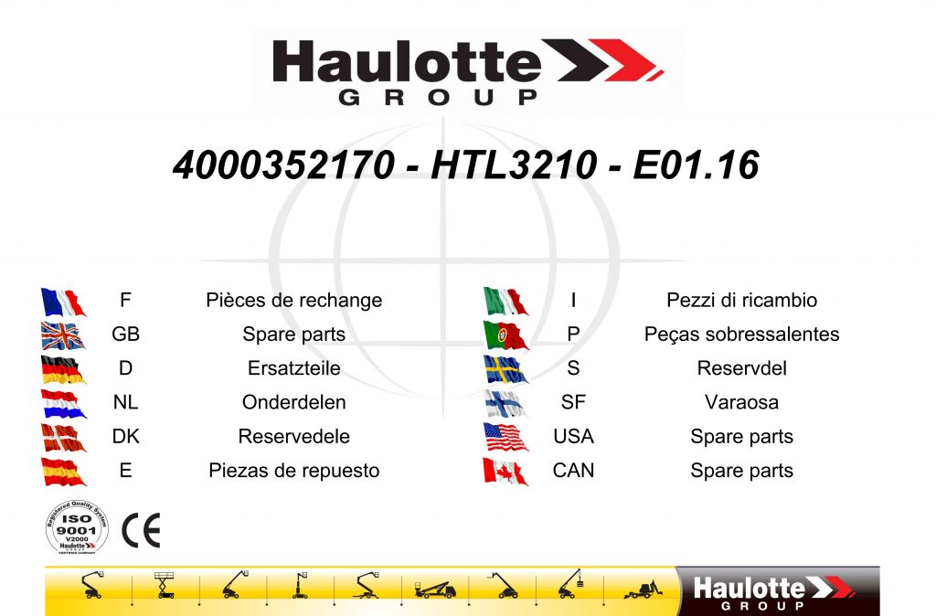 Haulotte Compact Telehandler HTL 3210 Spare Parts Catalog 4000352170 01 ...