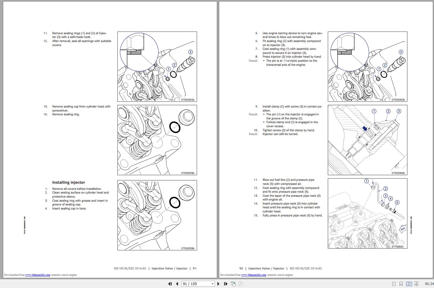 MTU Diesel Engine 18V 2000 G65-TB Operating Instructions MS15018 03E 2016