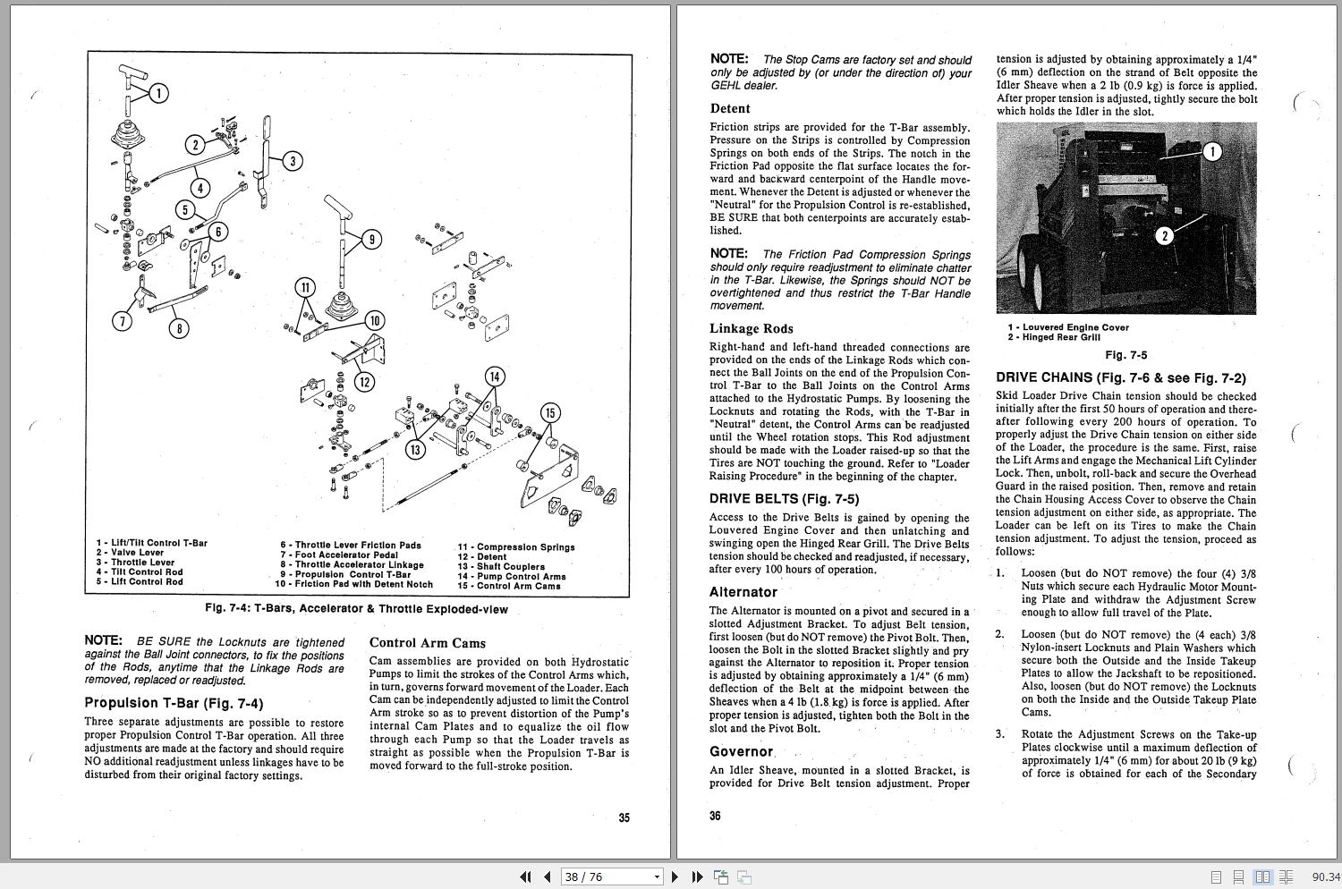 Gehl Skid Steer Loader SL4510 SL4515 Operator's Manual 904586A