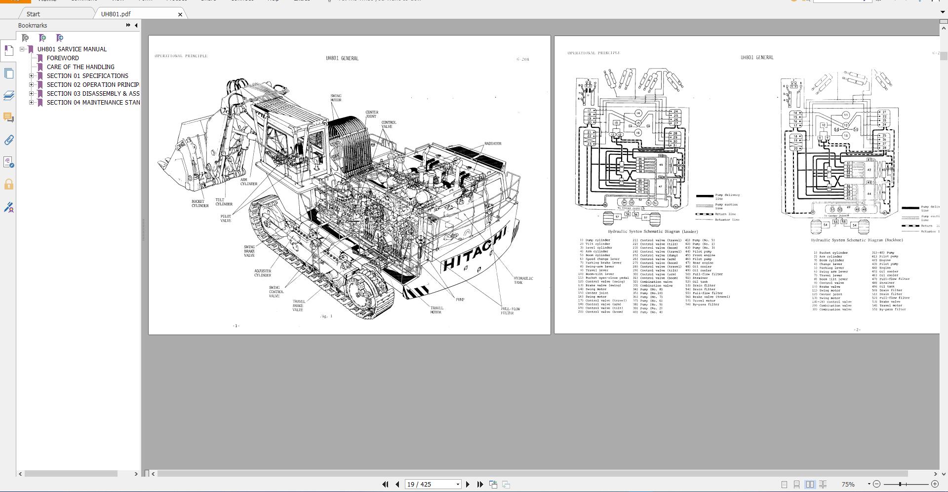 Hitachi Excavator UH Parts Catalog Service Manual DVD