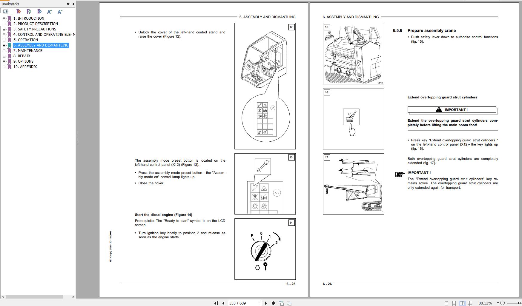 Liebherr Crawler Crane HS885 HD 187438 Technical Information, Parts ...