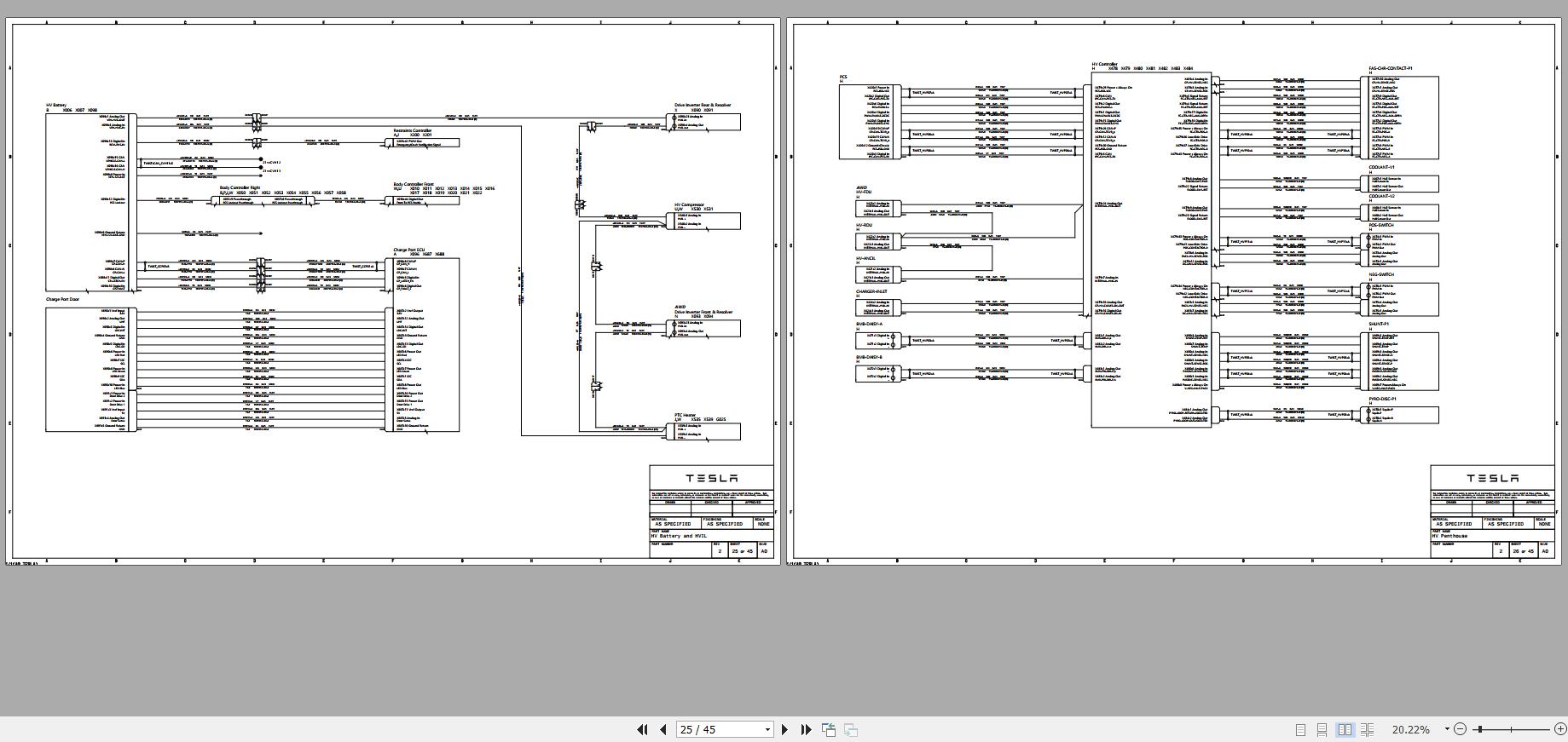 Tesla Model 3 LHD and RHD SOP3-1 Circuit Diagram 01.2019