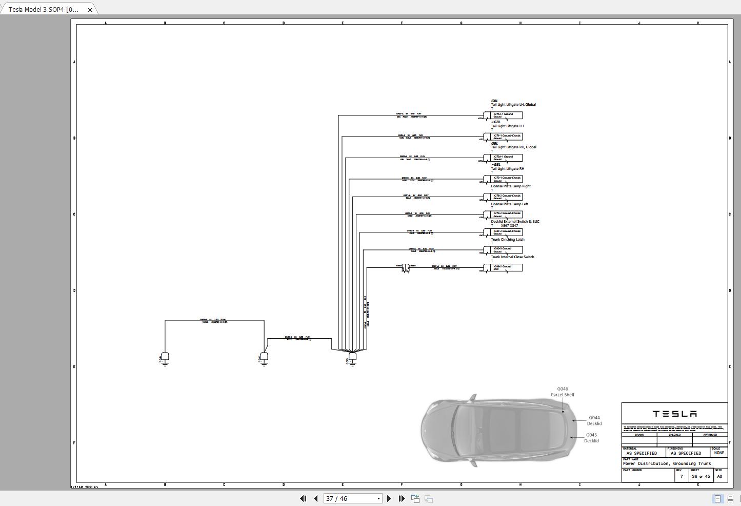 Tesla Model 3 SOP4 [02.2020] Wiring Diagram