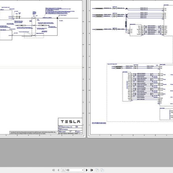 Tesla Model S 2013 LHD SOP Circuit Diagram 1004573-00-E 05.2014