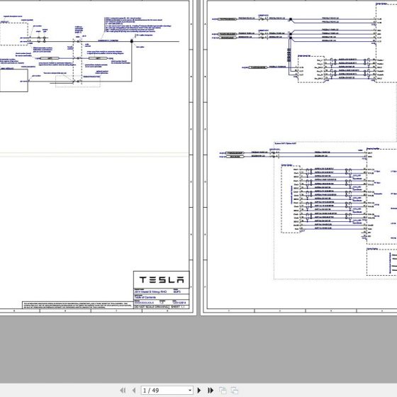 Tesla Model S 2014 RHD SOP Circuit Diagram 2014