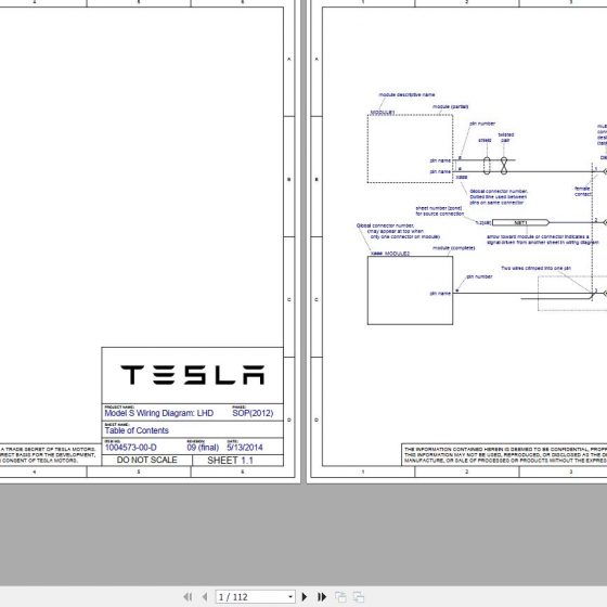 Tesla Model S RHD Circuit Diagram 2016