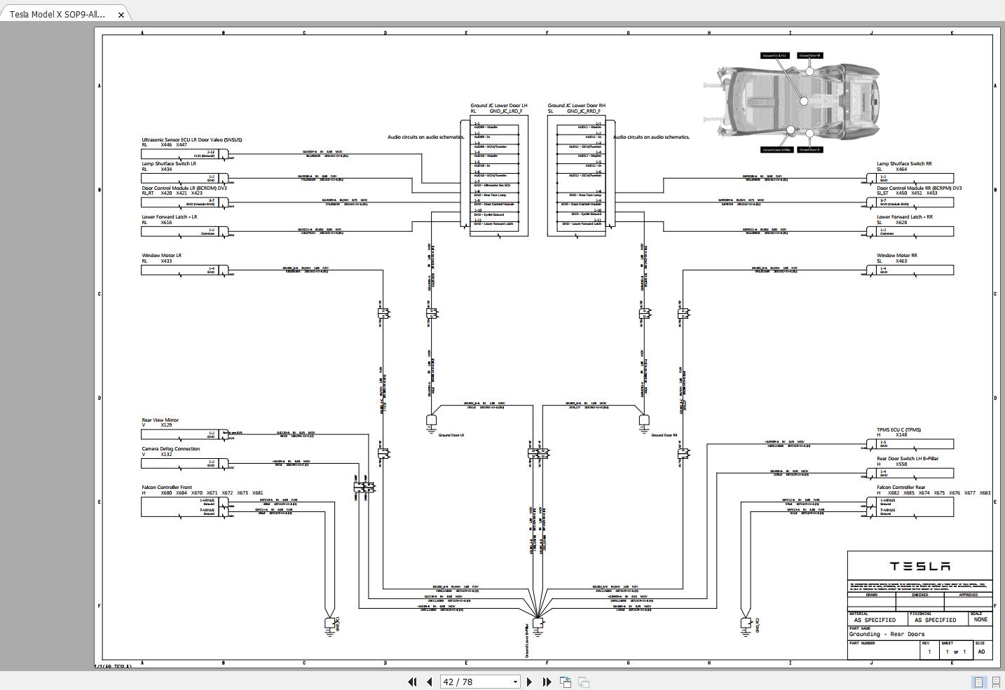 Tesla Model X SOP9-All_Rev3 2019 Wiring Diagram