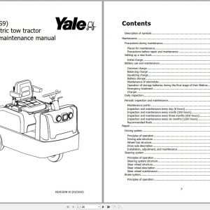 Yale Forklift Class 3 E857 Service Manual 06.2021