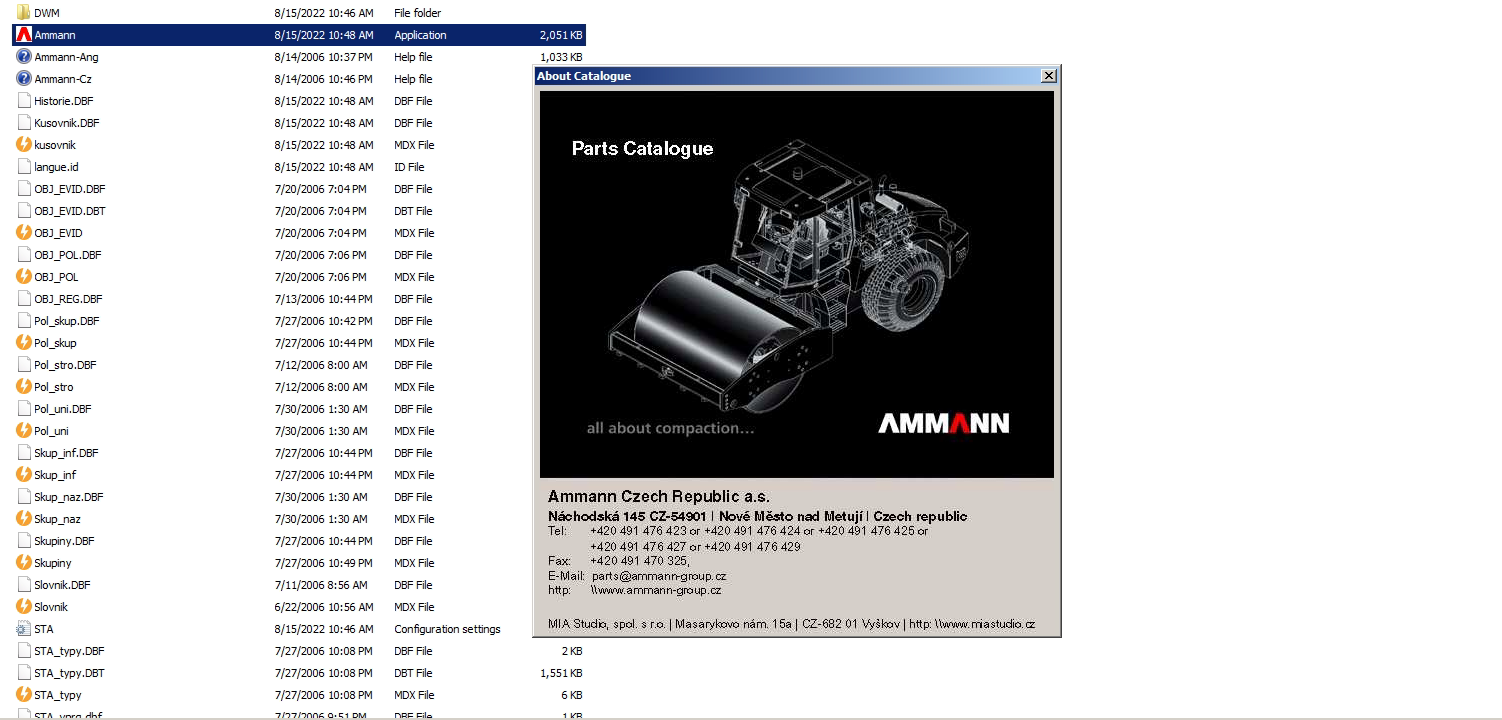 Ammann EPC 06.2006 Spare Parts List Program How To Install