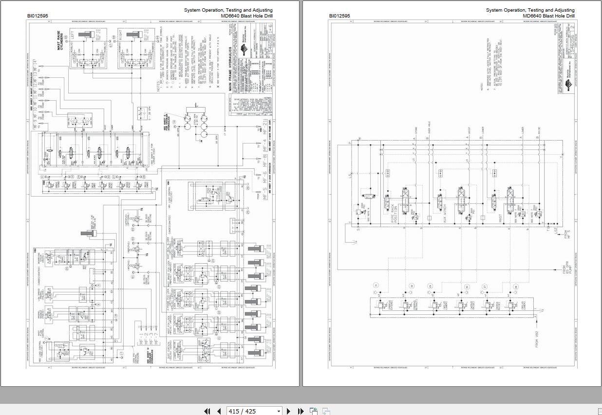 CAT Blast Hole Drill MD6640 System Operation, Testing and Adjusting ...