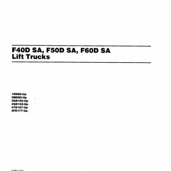CAT Forklift FC40 Service Manual