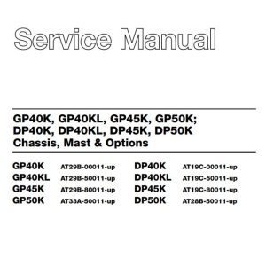 CAT Forklift GP45 Service, Operation & Maintenance Manual