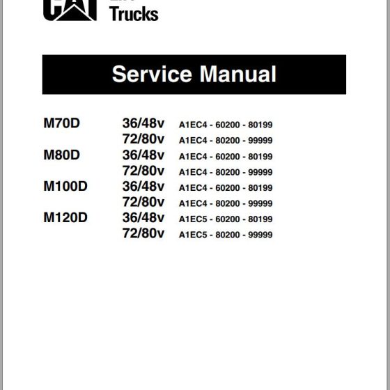 CAT Forklift M100 Service Manual