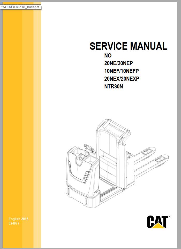 CAT Forklift NO10NEFP Service, Operation & Maintenance Manual