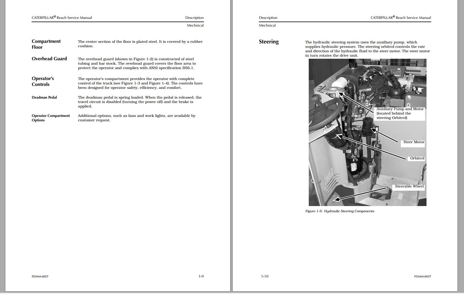 CAT Forklift NRR40P Service, Operation & Maintenance Manual