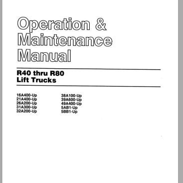 CAT Forklift RC60 Schematic