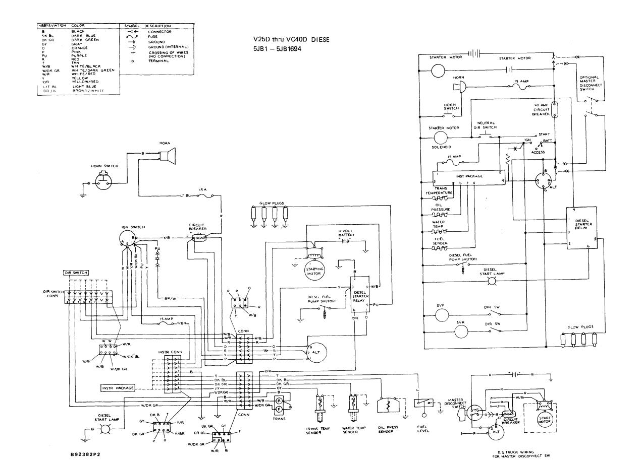 CAT Forklift T30D Schematic