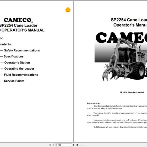 Cameco Loader High Reach SP1850 Repair Manual