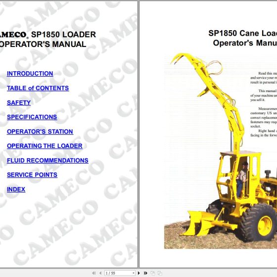 Cameco Loader SP2254 Repair Manual
