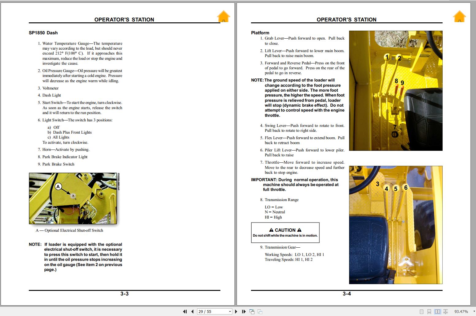 Cameco Loader SP1850 Operator's Manual
