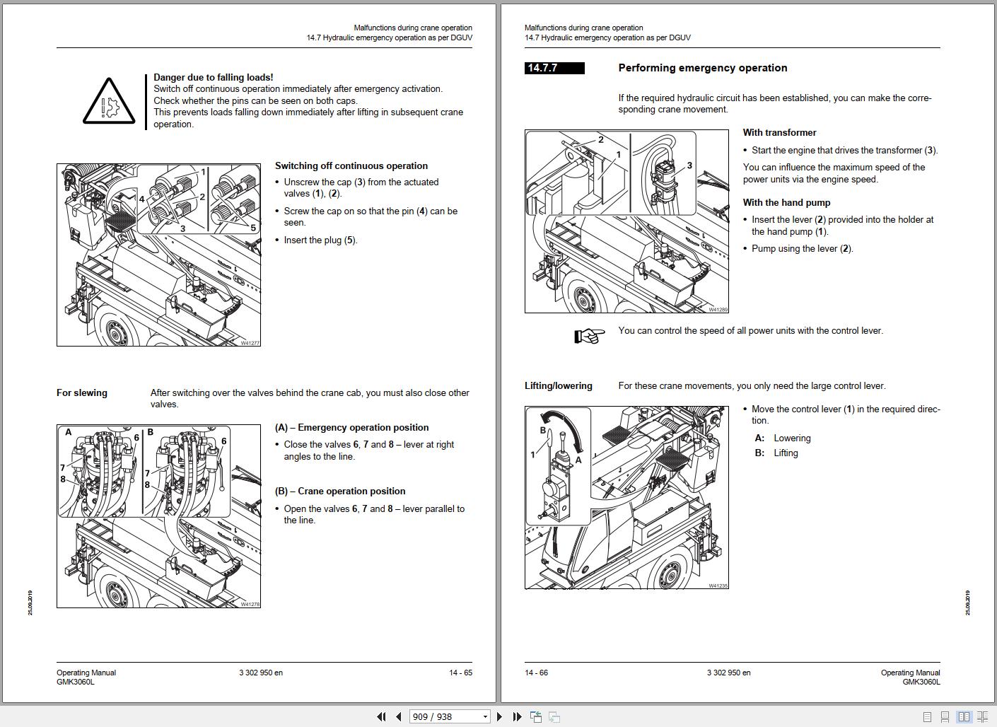 Grove Crane GMK 3060L Parts Catalog, Pneumatic Schematic, Operation and ...