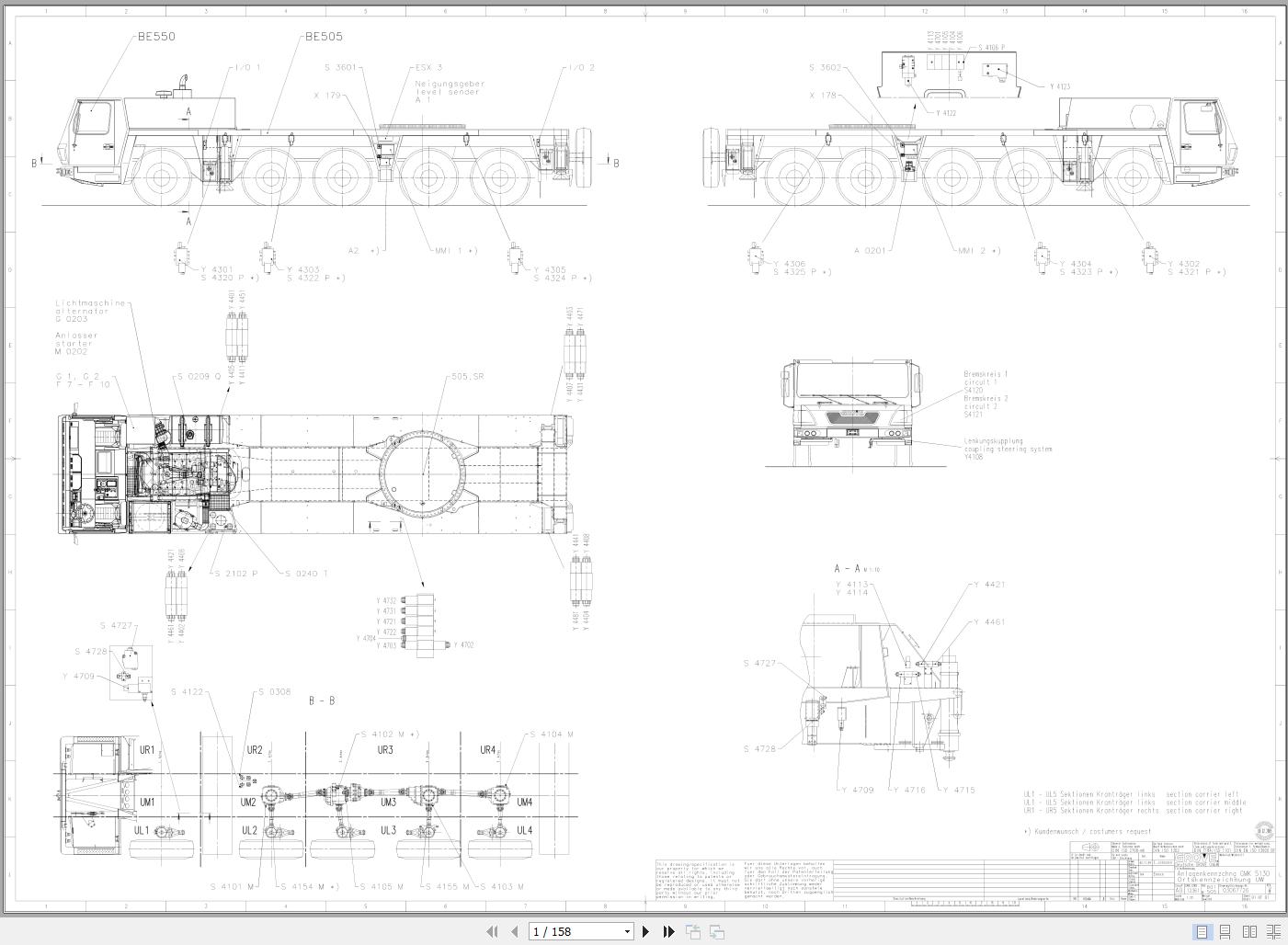 Grove Crane GMK 5130 Operation Manual, Electrical Schematic