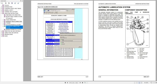 Komatsu Dump Truck 960E-2KT Operation and Maintenance Manual 2021