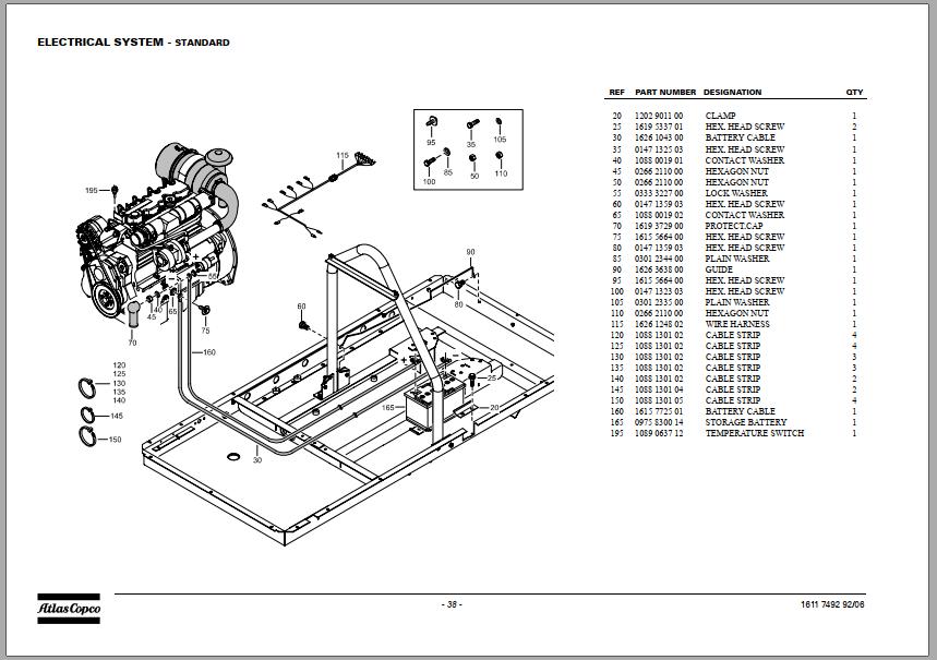 Atlas Copco Portable Compressors QAX 60 Dd Engine BF04M2011C Spare ...