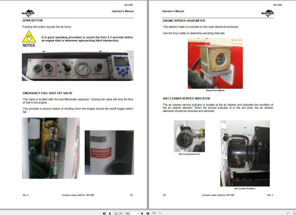 CAT Bucyrus CL110 Operator's Manual BI014596