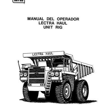 CAT Bucyrus Lectra Haul Operator Manual BI007412 ES